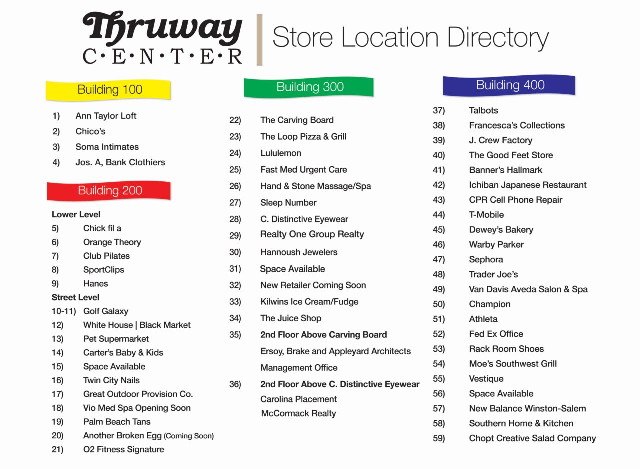 Directory - Thruway Center